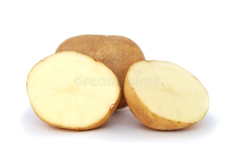 Cut in half potato. stock photo. Image of isolated, garden - 35342310