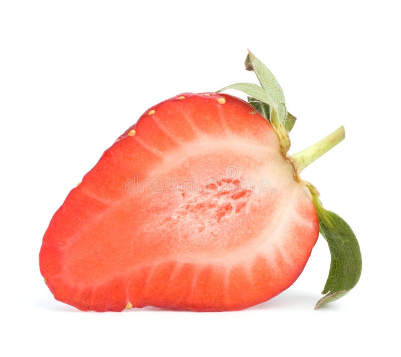 Strawberry Slice Isolated on the White Background Stock Image - Image ...