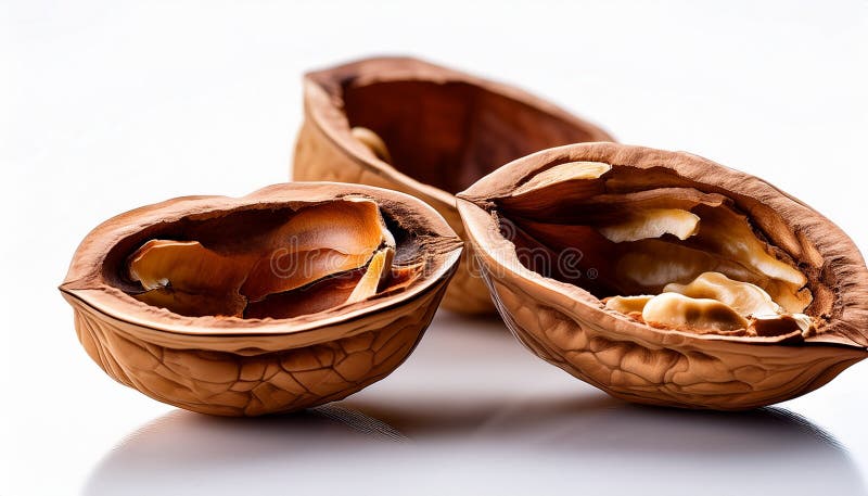 Walnut shells stock illustration. Illustration of structure - 372967442