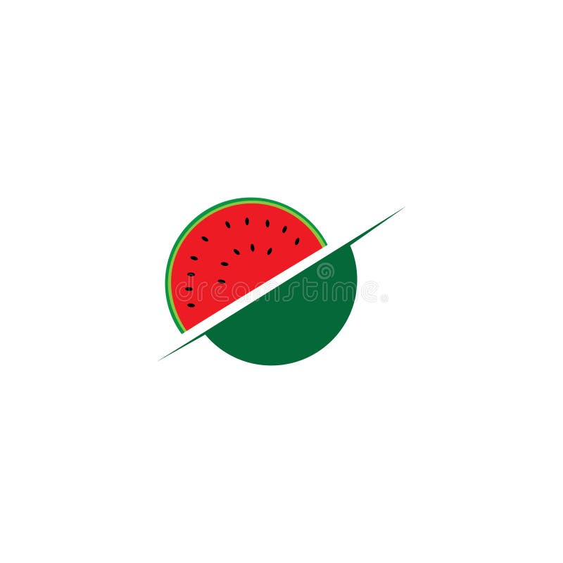 Halved Watermelon Planet Illustration Design Vector Design Stock Vector ...