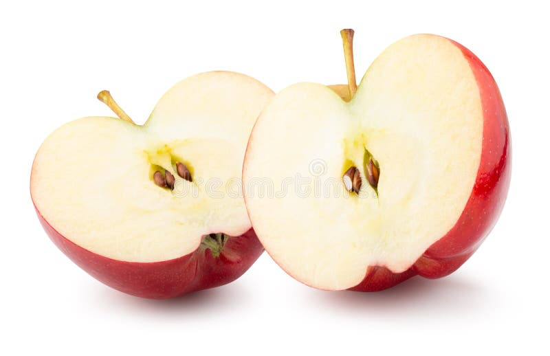 Halves of apple stock image. Image of food, ripe, ingredient - 12314793