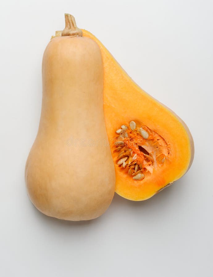 Halves of Split Squash Pumpkin Stock Photo - Image of agricultural ...