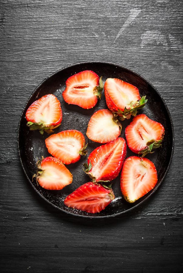 Ripe halved strawberries. stock photo. Image of savoury - 76652694