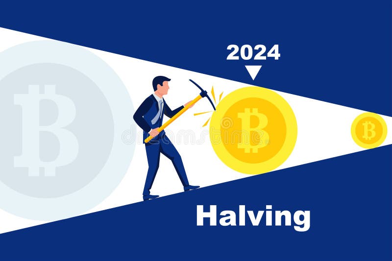 Bitcoin Halving Illustration Stock Illustrations – 255 Bitcoin Halving ...