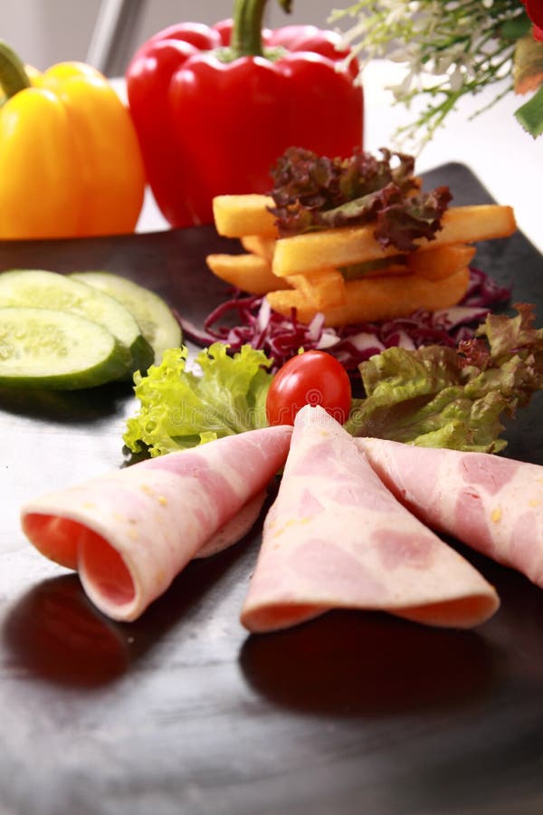 Ham. stock image. Image of arrangement, cold, list, green - 14218403