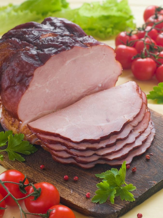 Broiled sweet ham stock image. Image of gourmet, dining - 5587827
