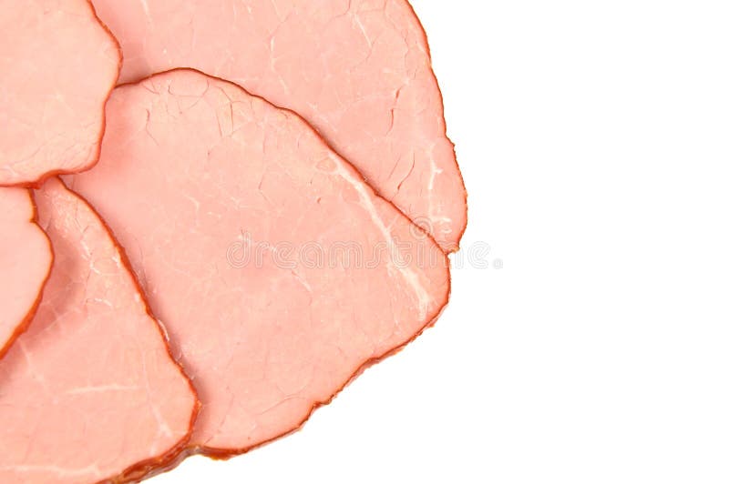 Ham Slice Top View stock image. Image of pork, white - 54949125