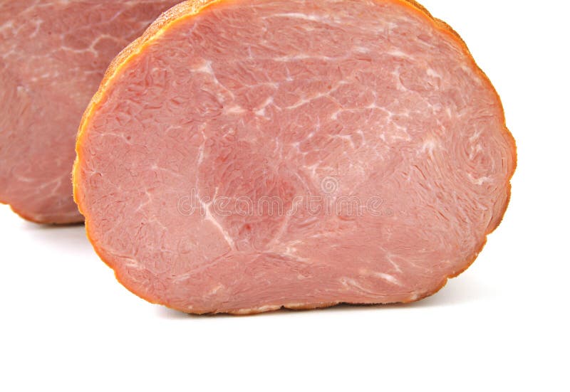 Ham stock image. Image of sliced, white, isolated, meal - 3932485
