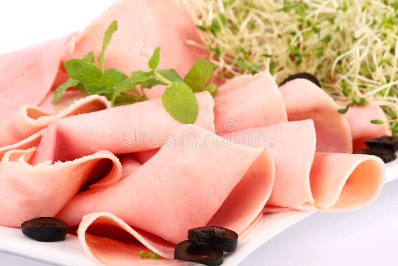 Ham stock photo. Image of vegetable, meat, dish, herbs - 5885938