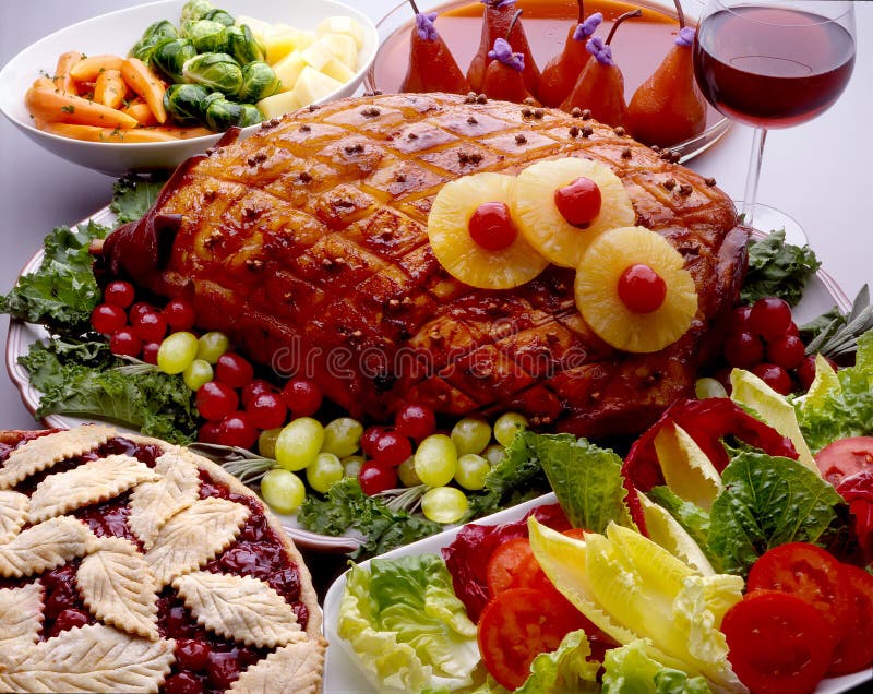 Ham stock image. Image of setting, salad, closeup, meat - 8845789