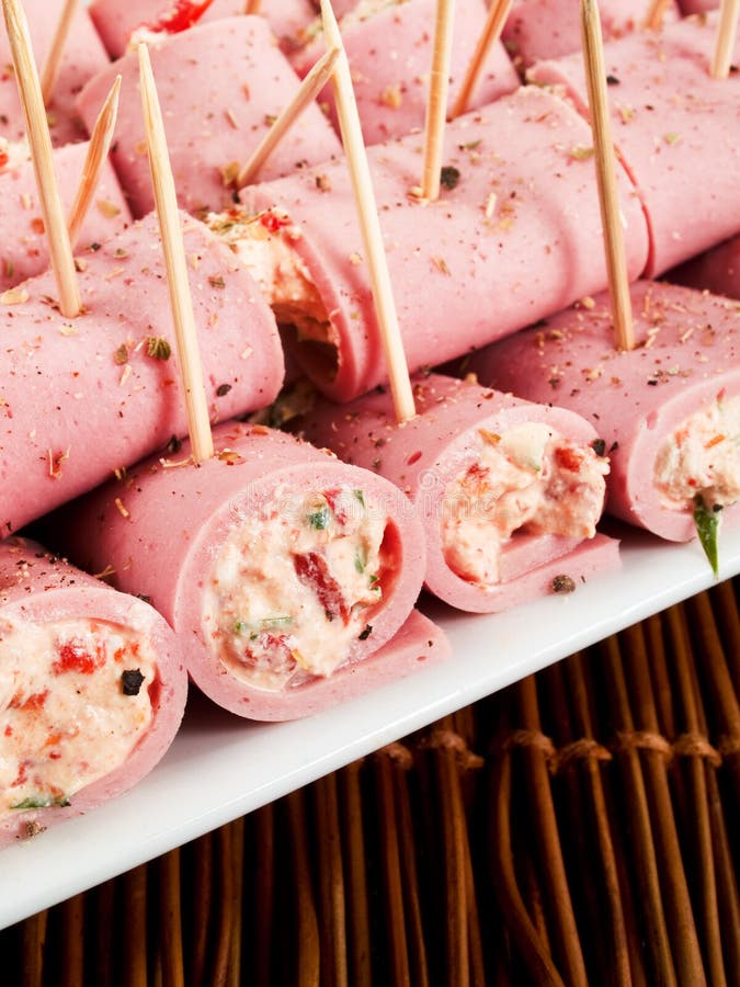 Ham appetizers stock photo. Image of plate, 1000009593 - 49377084