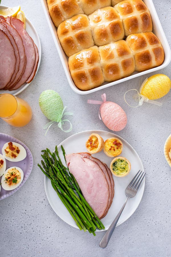 Ham, Asparagus and Mini Quiches for Eater Brunch Stock Image - Image of ...