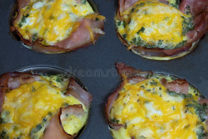 Ham,Cheddar Cheese, and Egg Cups Stock Photo - Image of hamcheddar ...