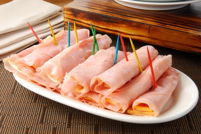 Ham and cheese appetizers stock image. Image of cheese - 20798019