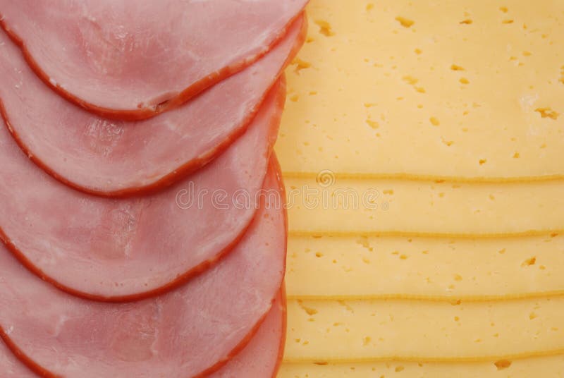 Ham, cheese and bread stock photo. Image of meal, pink - 4124298