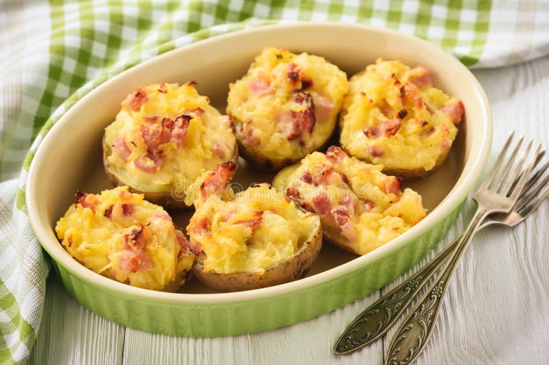 Cheese Jacket Potato with Side Salad Stock Image - Image of dairy ...