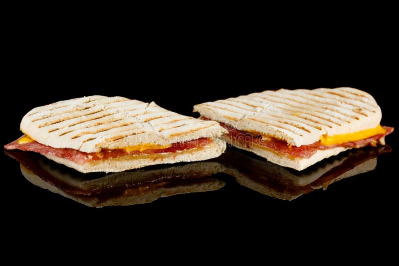Ham & Cheese Panini stock image. Image of grill, bread - 10796743