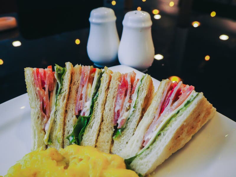 Ham & Cheese Sandwich stock image. Image of meat - 125579433