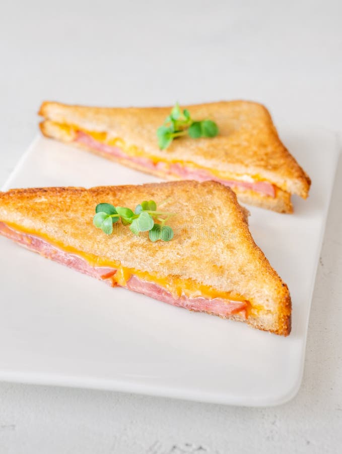 Ham and cheese sandwich stock image. Image of halved - 303636981