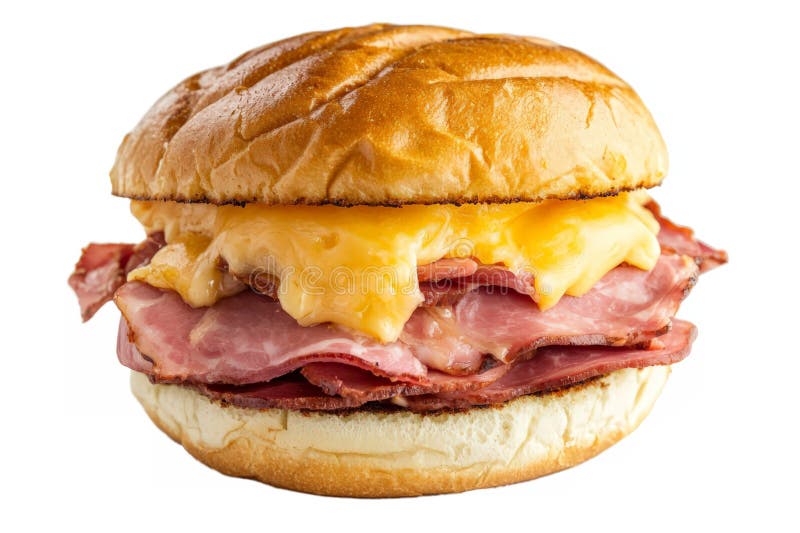 Ham and Cheese Sandwich with Layers of Deli Meats and Processed Cheese ...