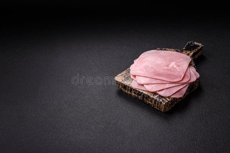 Ham Cut into Square Slices for Making Delicious Nutritious Sandwiches ...