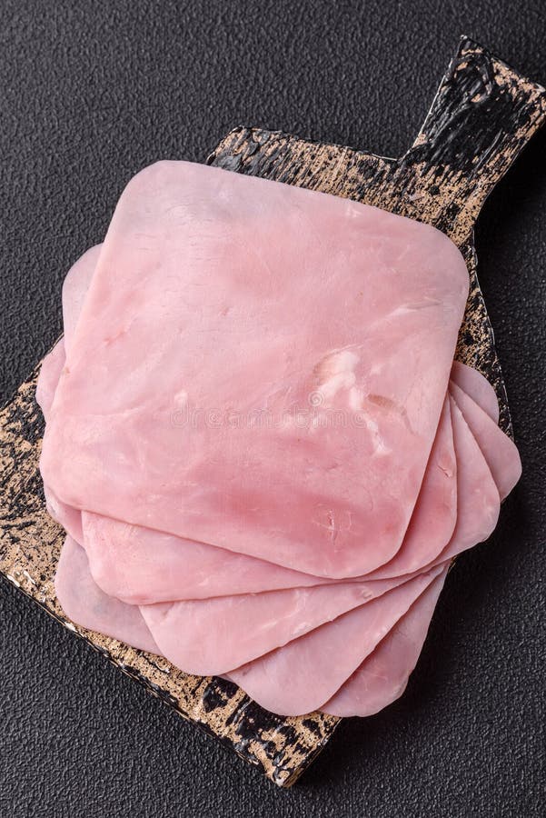 Ham Cut into Square Slices for Making Delicious Nutritious Sandwiches ...