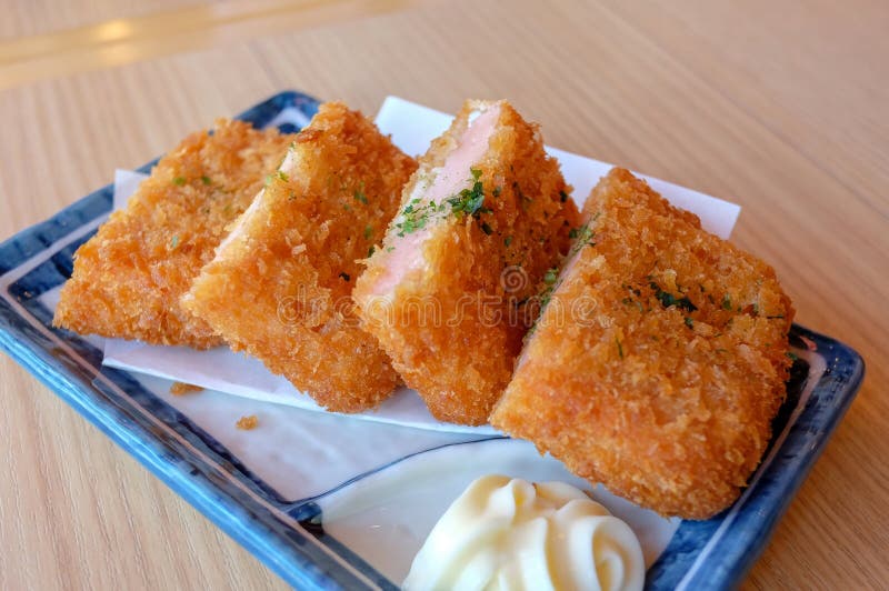 Ham cutlet, japan food stock photo. Image of food, lunch - 126780016