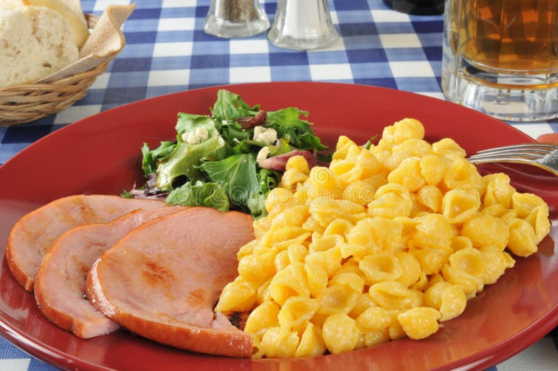 Ham dinner stock image. Image of closeup, plate, meal - 43411955