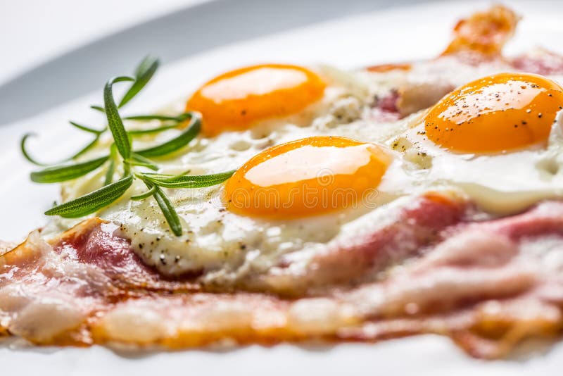 Ham and Eggs. Bacon and Eggs Stock Photo - Image of dish, pork: 110349774