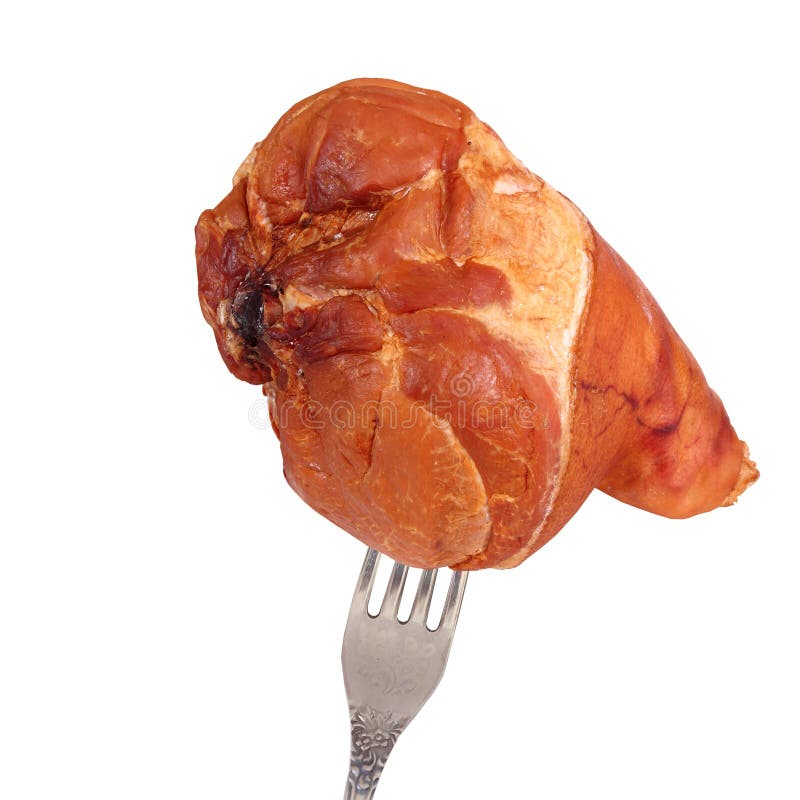 Ham on fork stock image. Image of utensil, cooking, gourmet - 4737635