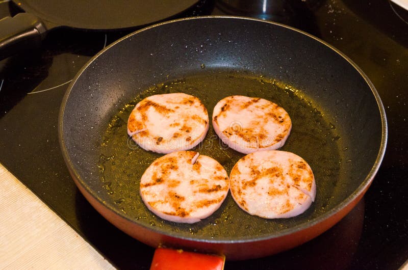 Ham fried in a frying pan stock photo. Image of plate - 123021154 Ham fried in a frying pan stock photo. Image of plate - 123021154