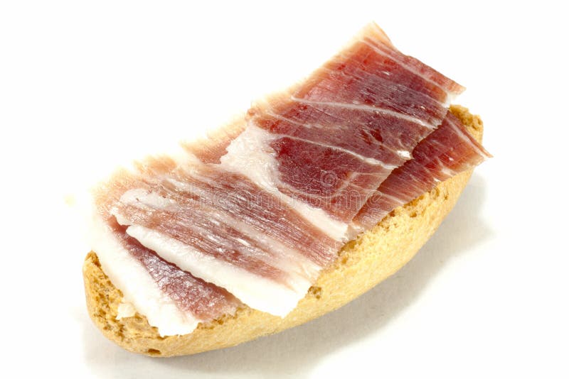 Ham iberian toast stock photo. Image of slice, delicious - 23282852