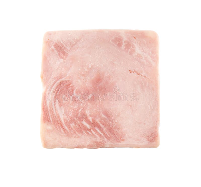Ham Slice Top View stock image. Image of pork, white - 54949125