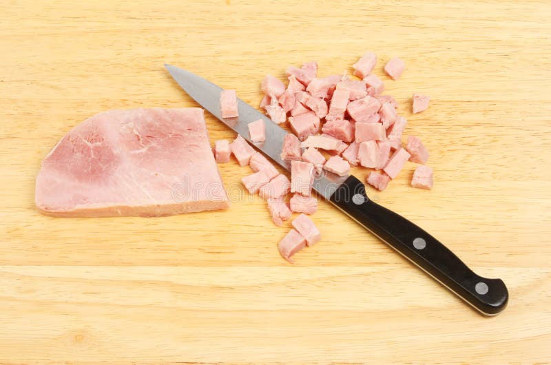 Chopped ham stock photo. Image of protein, diced, gammon - 7861760