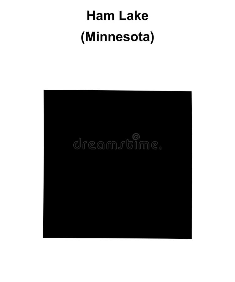 Ham Lake outline map stock vector. Illustration of region - 357450467