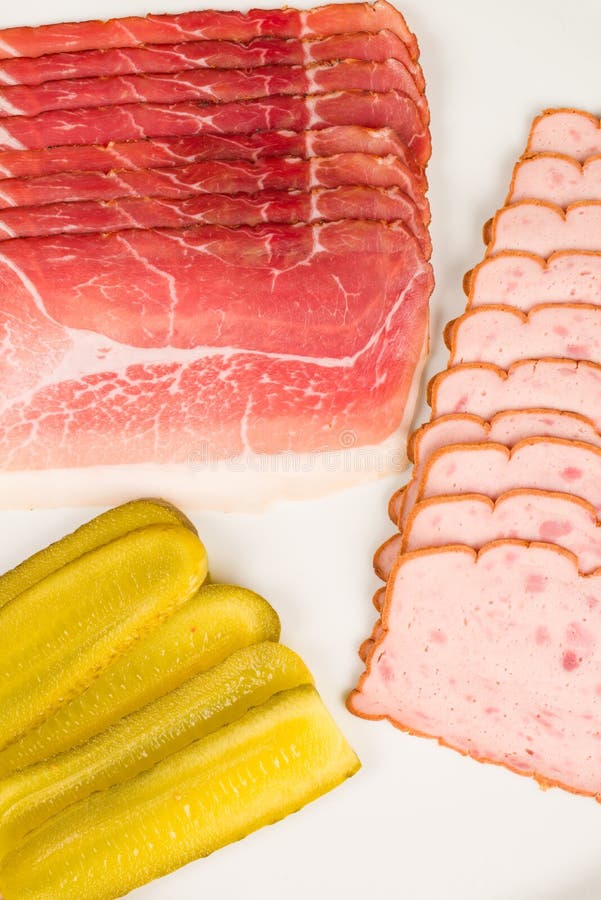 Ham and leberkaese stock photo. Image of german, black - 40508094