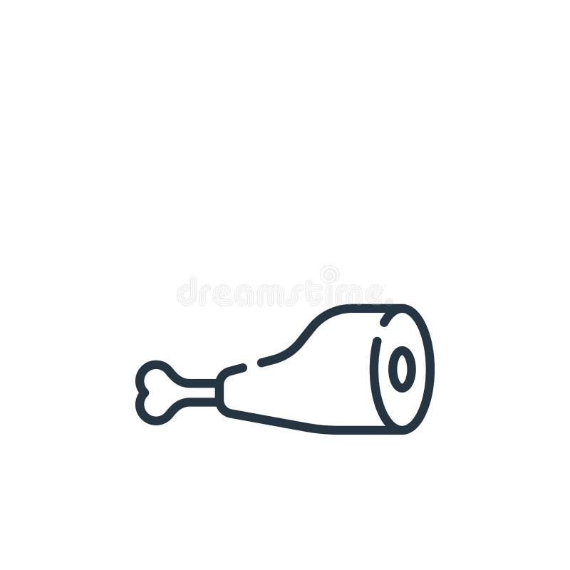Ham Leg Vector Icon. Ham Leg Editable Stroke. Ham Leg Linear Symbol for ...
