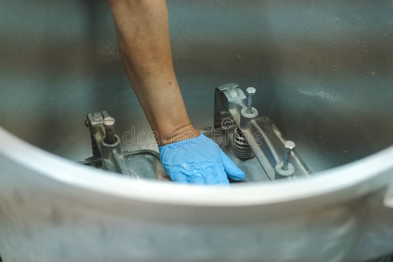 Ham Making Machine in Meat Processing Plant Stock Image - Image of ...