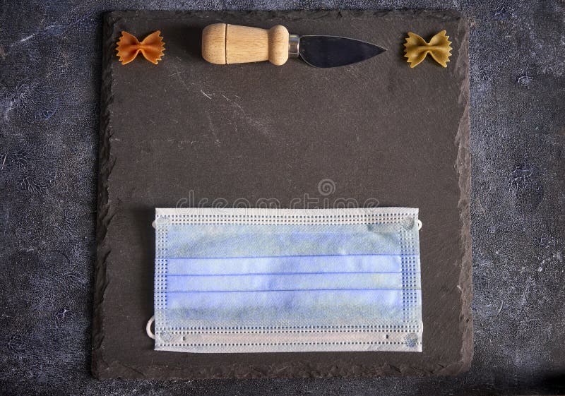 Ham and mask aperitif day stock photo. Image of cooked - 202465736