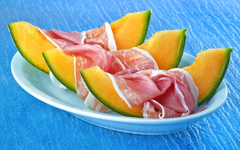 Ham and melon stock image. Image of fruit, fresh, diet - 24299907