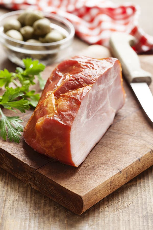 Ham stock photo. Image of wooden, rustic, cured, glazed - 35619200