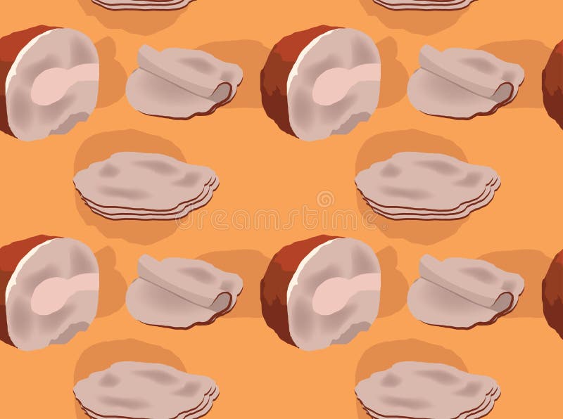Ham Pieces Seamless Background Wallpaper Stock Vector - Illustration of ...