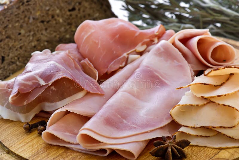 Ham Platter stock photo. Image of meat, food, delicious - 9014192