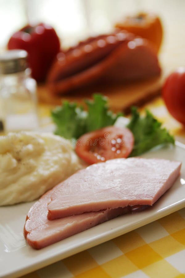 Ham and potatoes stock image. Image of ingredient, people - 10769197