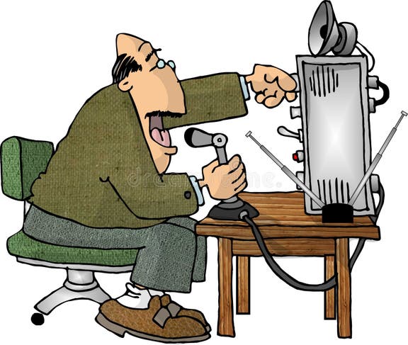 Ham Radio Operator stock illustration. Illustration of squelch - 31759