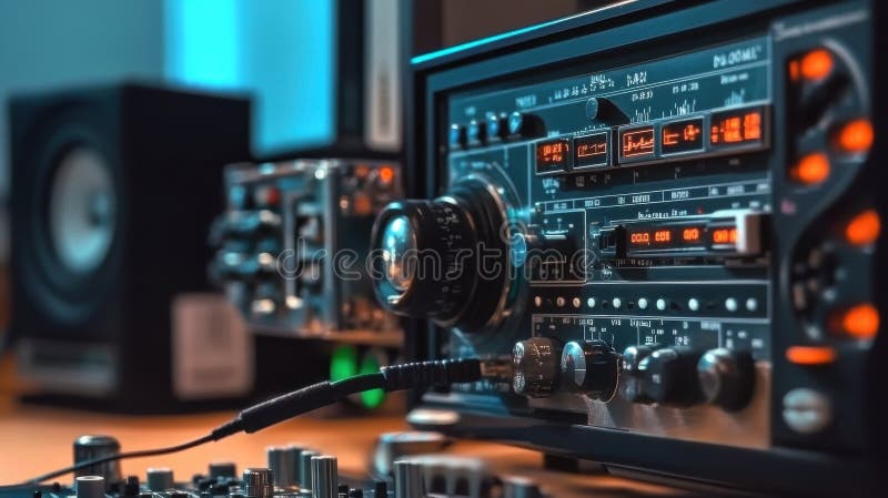 Ham Radio Operator in Snowy Winter Landscape Using Communication Device ...