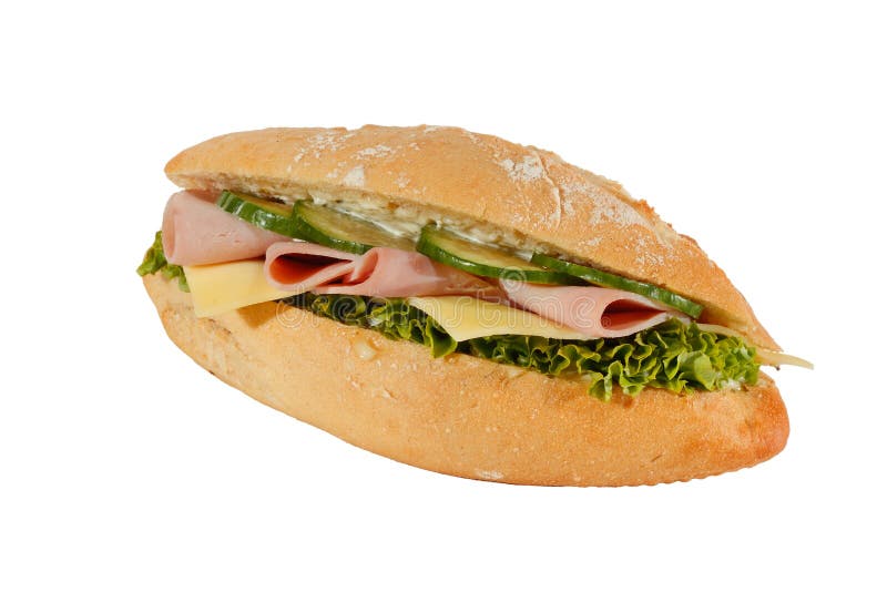 Ham roll stock photo. Image of dinner, deli, crusty, closeup - 50632816