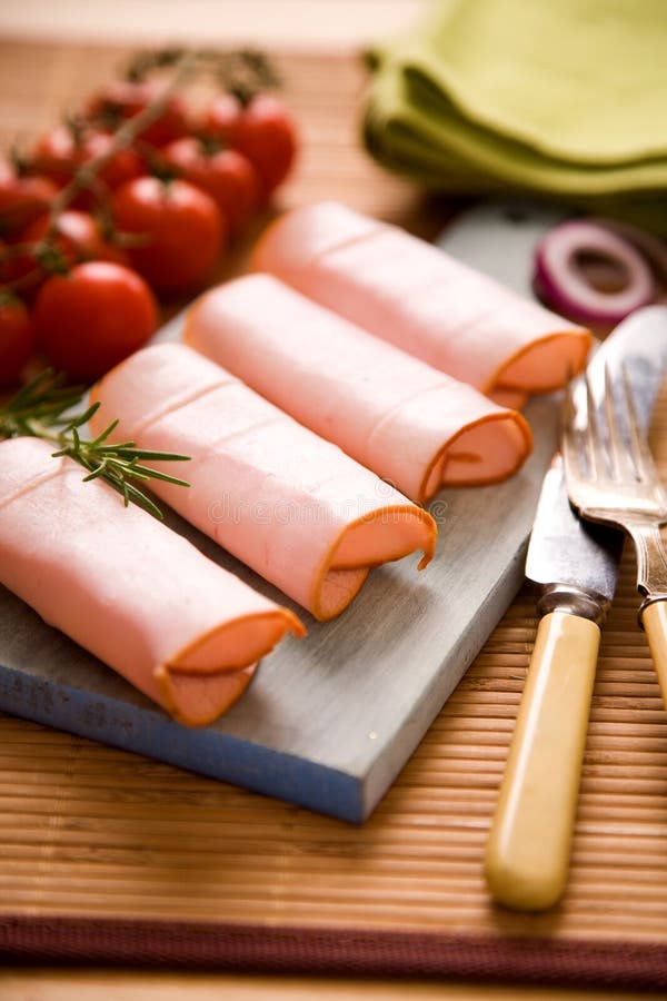 Ham rolls stock photo. Image of breakfast, gourmet, refreshment - 16719654