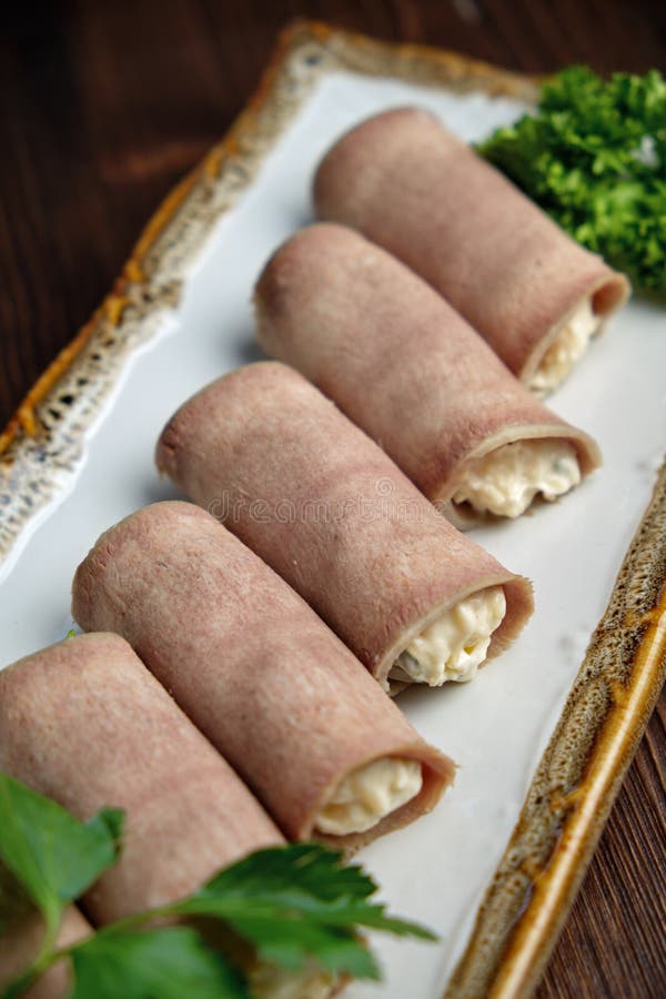 Ham Rolls. Menu for Catering Stock Image - Image of menu, roll: 159190847