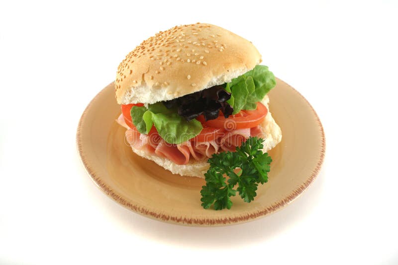 Ham salad roll stock image. Image of restaurant, seeds - 134361